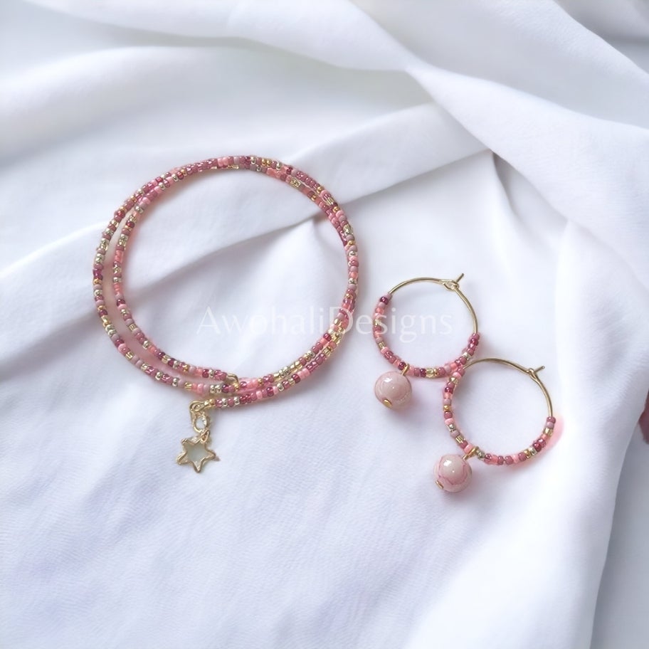 Pink Wrap Set | Awohali Designs