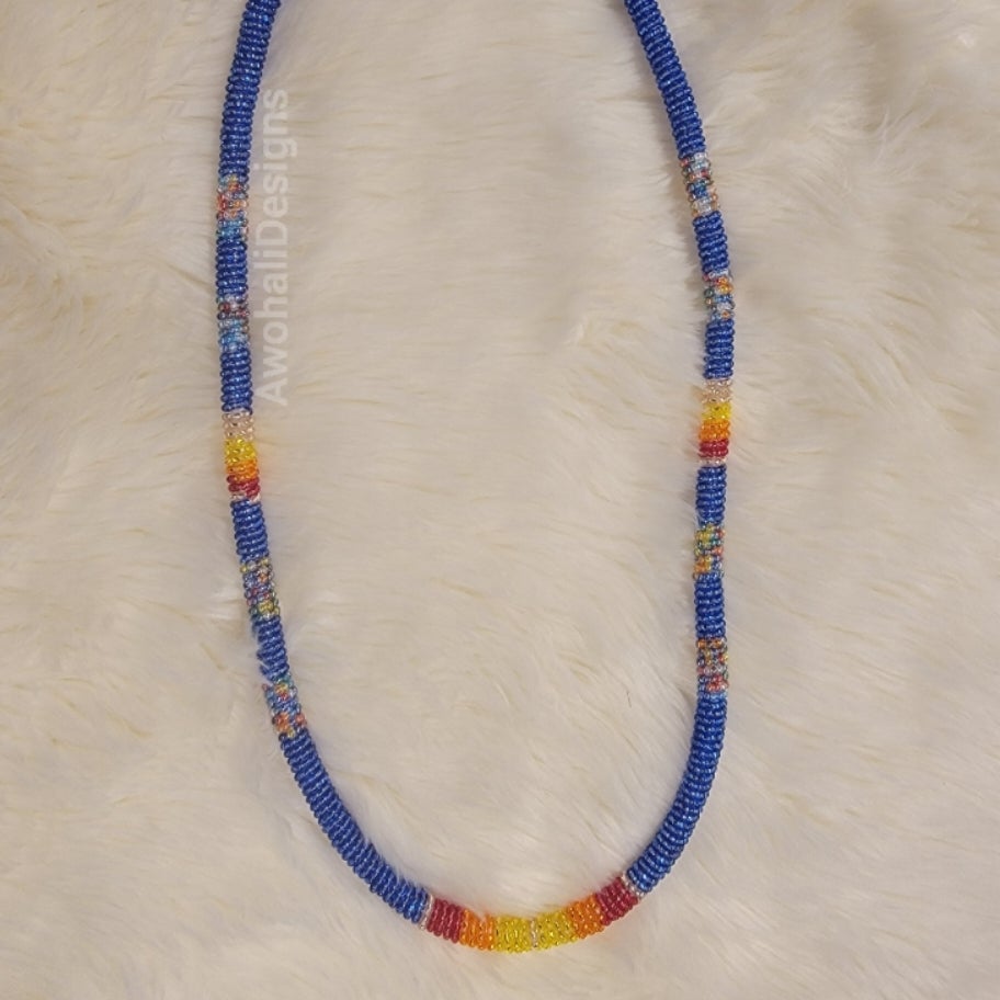 Beaded Necklace - Fire Colors | Awohali Designs